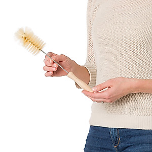 Redecker Natural Pig Bristle Soda Bottle Brush, 11-3/4-Inches, Flexible Wire Handle, Made in Germany