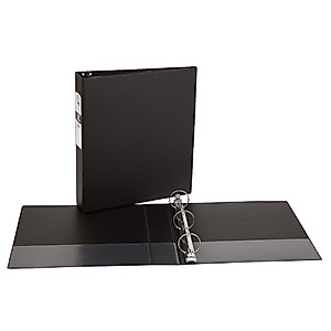 Avery Economy 3 Ring Binder, 2" Round Rings, 1 Black Binder (03501)