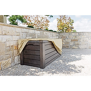 Sturdy Covers Deck Box Defender Cover - All-Season Outdoor Deck Box Cover (Black, Large)