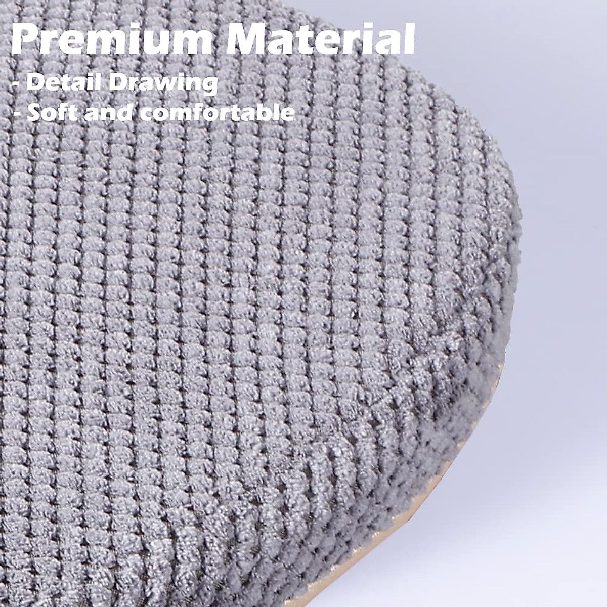 Big Hippo Chair Cushion with Ties for Dining Chair Memory Foam Kitchen Dining Chair Pad Non Slip Dining Room Seat Cushion with Machine Washable Cover,17"x16"(1 Pack, Grey)