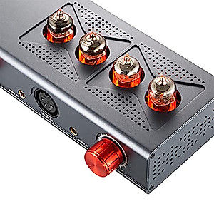 Linsoul Xduoo MT-604 Tube + Transistor Hybrid Headphone Amplifier Pre-Amplifier with Four 6J1 Balanced Tubes, Independent L&R Volume Control