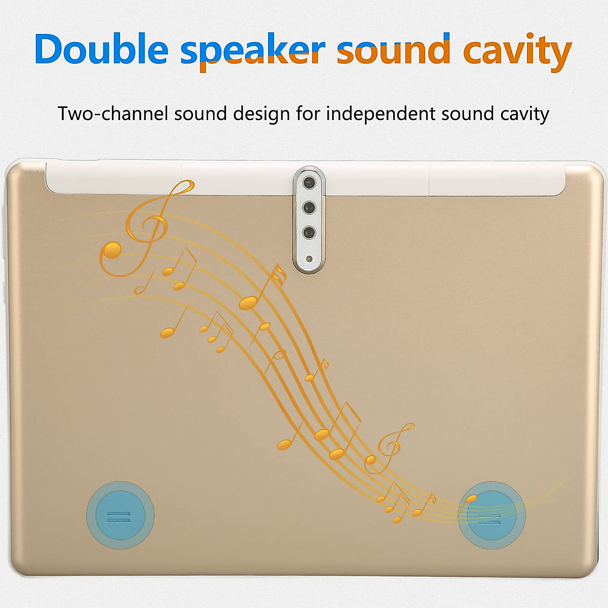 10.1 Inch Tablet PC for Android 11,10 Core CPU Processor,2.4G 5G Dual Band WiFi,4GB 64GB,Front 500w Rear 1300w Dual Camera,1960x1080 HD Calling Tablet,Gold(US)