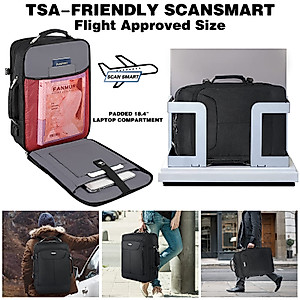 JCDOBEST Carry on Backpack, Extra Large 50L Airline Approved TSA Travel Backpacks with 3 Packing Cubes for Women Men, USB Charging Expandable Overnight Luggage Daypack Business Suitcase Backpack