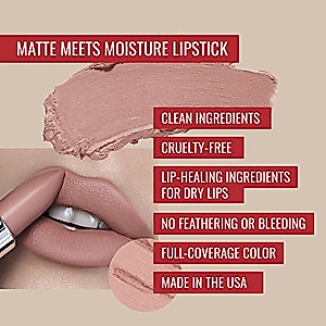 Runway Rogue 90s Vibe Lipstick, Moisturizing Matte Nude Lipstick, Guest List