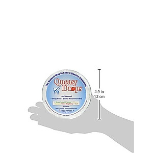 Queasy Drops | 3 Pack: 21 Drops Each | Drug Free & Gluten Free | Five Flavors: Green Tea with Lemon, Ginger, Raspberry, Banana & Cola 21 Count