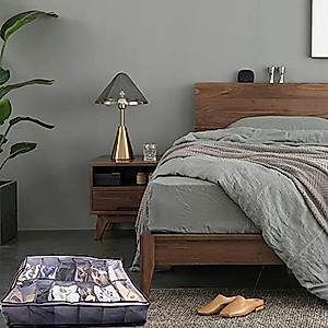 A set of 2, with lid, strong box strap/strong zipper and handle, bed bottom storage bag storage bag, transparent folding bed under shoe cabinet storage solution, a total of 24 pairs of shoes can be stored