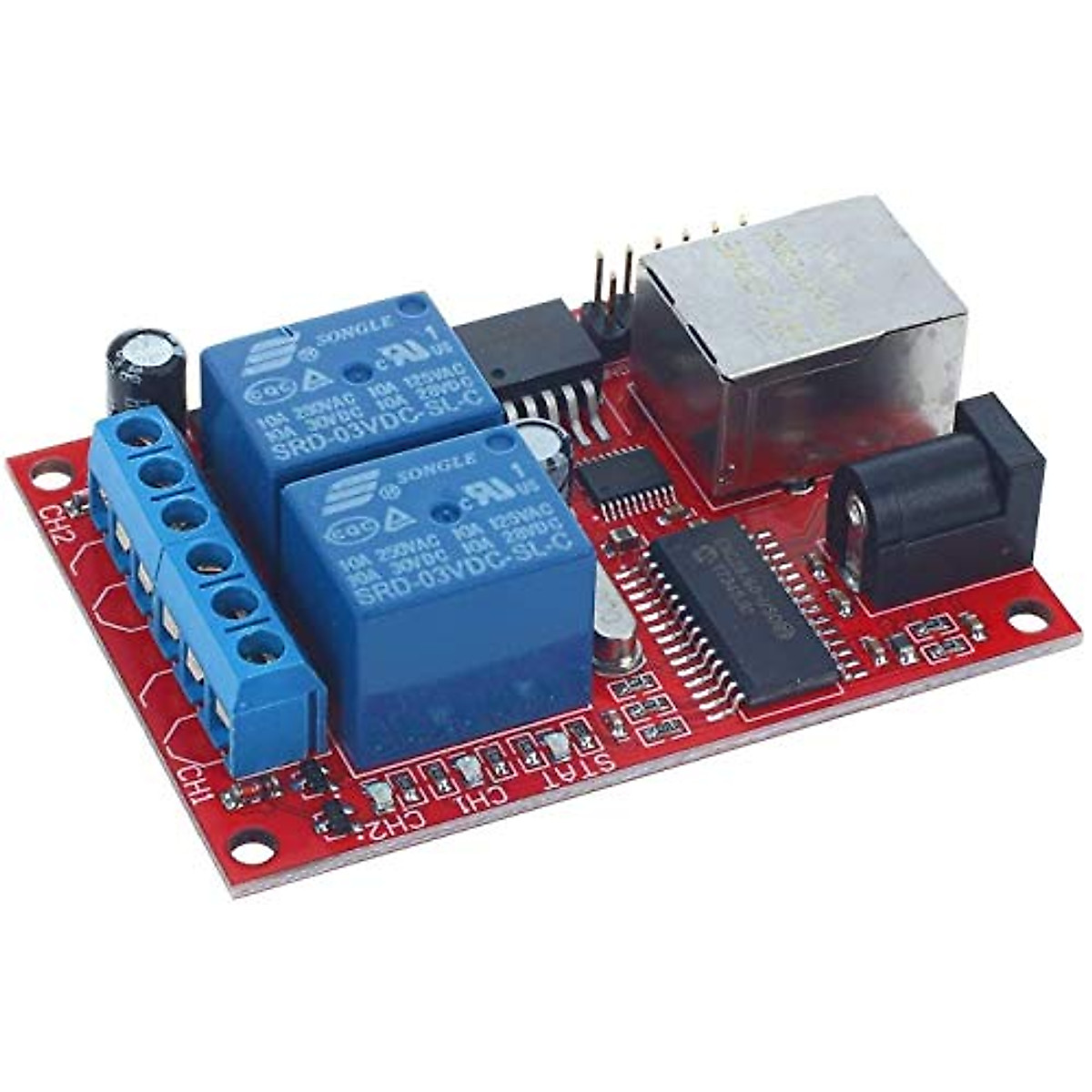 ZYM119 LAN Ethernet 2-Way Relay Board Delay Switch TCP/UDP Controller Module Web Server Computer Circuit Board