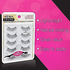 Andrea 5-of-a-Kind False Eyelashes, Multi Pack #53 with Applicator, Natural Lashes, Long-Lasting, Reusable Fake Eyelash, 1 Pack