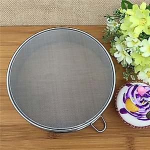 Flour Sifter for Baking - Flour Sieve Fine Mesh (6 Inch 60 Mesh) -Premium Rustproof Stainless Steel