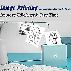 Phomemo M02 Pocket Printer- Mini Printer Inkless Sticker Printer Bluetooth Photo Printer Portable Thermal Printer for Learning Assistance, Study Notes, Journal, Fun, Work