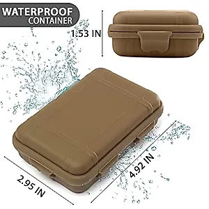 Small Waterproof Container - Universal Plastic Box with Foam - Camping Waterproof Storage Case - Waterproof Case with 2u Buckle for Camera/Micro Flash Drive/Wallet/Battery 2PCS