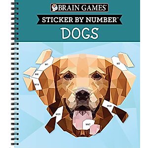 Brain Games - Sticker by Number: Dogs (28 Images to Sticker)