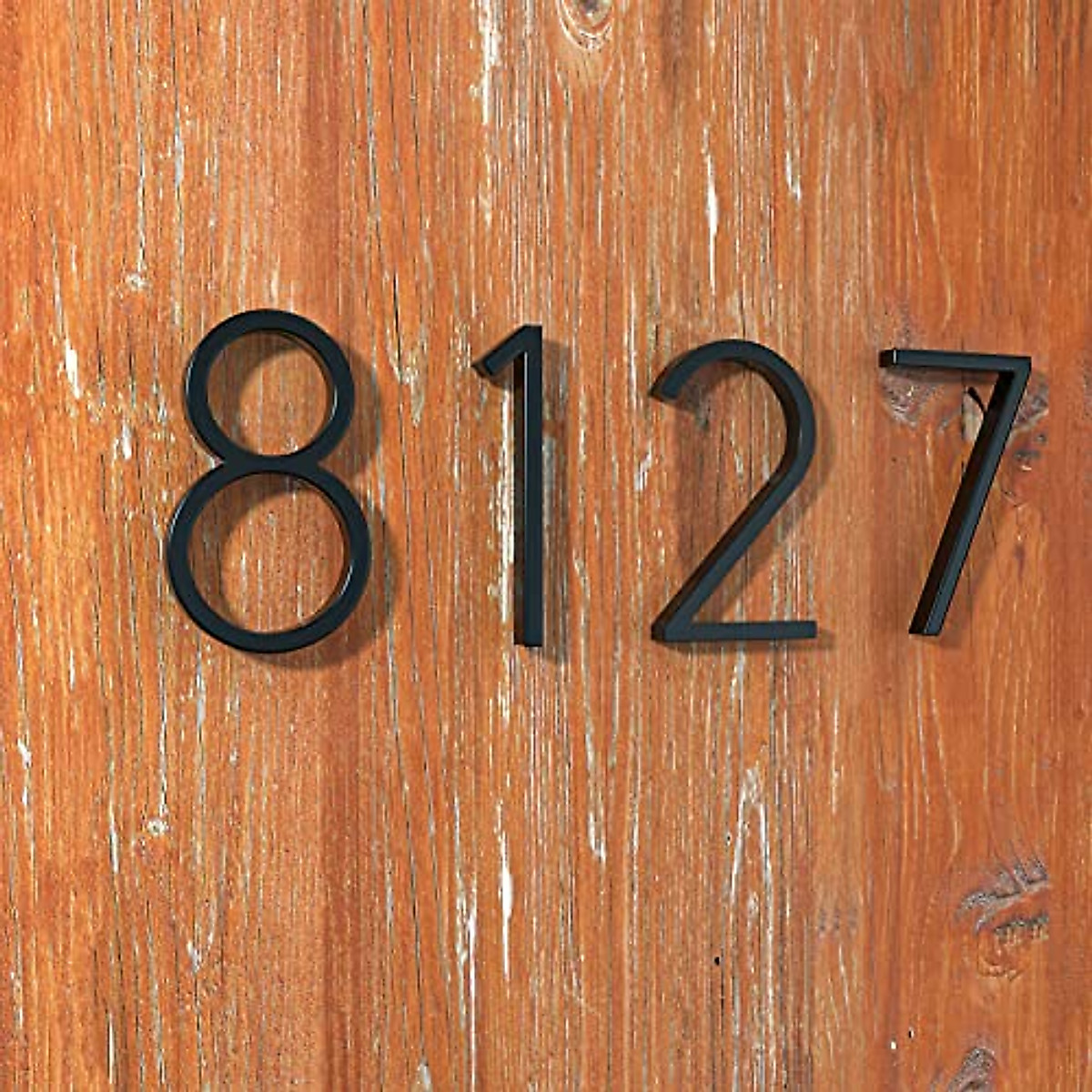 5" Floating Stainless Steel Address House Number, Modern Metal Anti-Rust House Numbers with Nail Kits for Door Garden Mailbox Decor Visibility Signage (3)