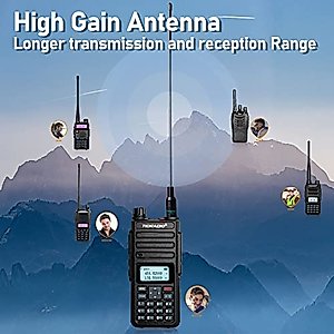 TIDRADIO TD-H6 10Watt Ham Radio Handheld Upgraded from UV-5R Dual Band Walkie Talkies with Extra 2200mAh Battery, Programming Cable, Speaker Mic and TD-771 Antenna