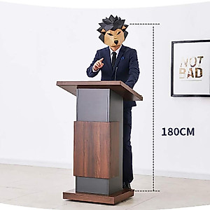 Podium Stand Luxury Lecterns Mobile Wooden Podium Inclined Floor Lectern with Locking Wheels Reception Desk 60 * 70 * 118cm Podium Stand Has Many uses