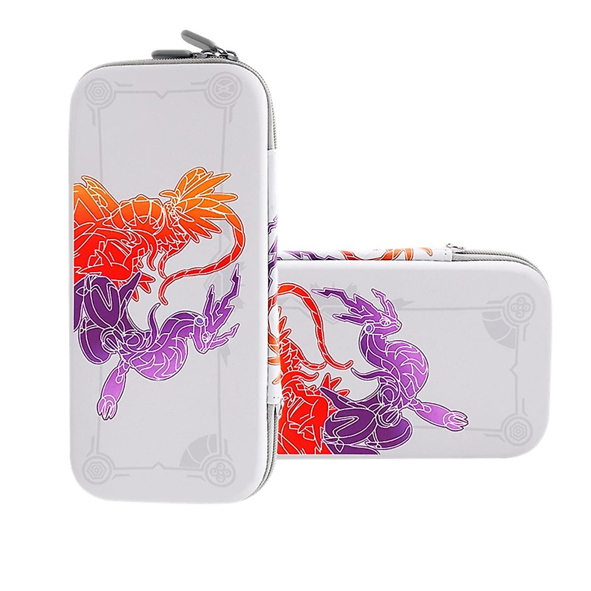 CHIKIXSON Carrying Case Compatible with Violet and Scarlet Switch & Switch OLED, switch accessories with 10 Game Cartridges, Protective Hard Shell Travel Case Pouch for Switch Console