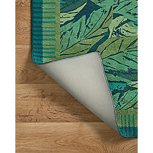 Loloi Justina Blakeney x Pisolino Collection PSO-04 Teal/Lagoon, Indoor/Outdoor 3'-6" x 5'-6" Accent Rug