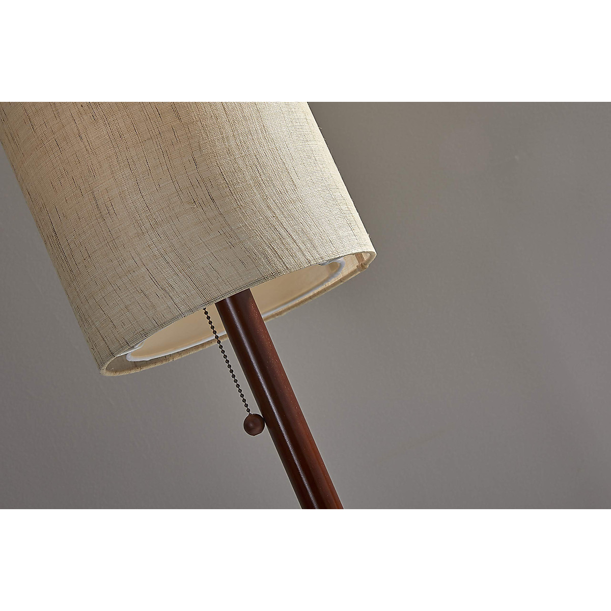 Adesso Home 3338-15 Transitional One Light Floor Lamp from Hamptons Collection in Bronze/Dark Finish, Brown and Beige