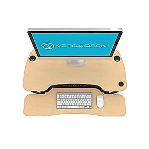 Power Pro Electric Height-Adjustable Desk Riser by VersaTables | USA Manufactured | Standing Desk Converter | Sit to Stand Desktop with Keyboard + Mouse Tray | 36"x 24" | Black