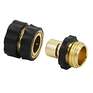 Twinkle Star 3/4 Inch Garden Hose Fitting Quick Connector Male and Female Set, 2 Set