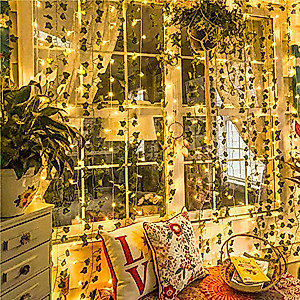 suddus Curtain Lights for Bedroom, 200 Led 6.5ft x 6.5ft Hanging String Lights Outdoor, Fairy Curtain Lights Indoor for Christmas, Wall, Backdrop, Window, Wedding, Party, Brithday Decor, Warm White