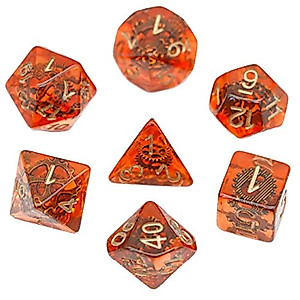 Steampunk Gear DND Dice Set for Dungeons and Dragons Gifts, D&D, D and D, Pathfinder, Accessories, D20, Polyhedral, Resin Dice, Metal, Dice Tray, Tower, Bag, Box