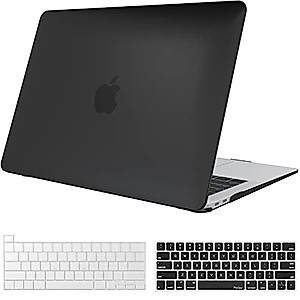 ProCase MacBook Pro 13 Case 2019 2018 2017 2016 Release A2159 A1989 A1706 A1708, Hard Case Shell Cover and Keyboard Skin Cover for MacBook Pro 13 Inch with/Without Touch Bar -Black