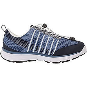 Apex Women's Breeze Athletic Knit-Grey Running Shoe, Navy, 7.5 XX-Wide