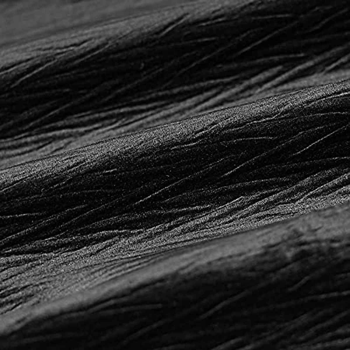 PHF Velvet Wrinkled Throw Pillow Covers, 18"x18", 2 Pack Texture Luxury Home Decorative Cushion Covers for Bed Couch Sofa, Super Soft and Cozy Square Pillowcase Shell, No Filling, Black Green