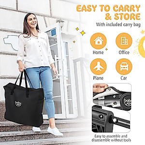 BABY JOY Rocking Bassinet, Portable Baby Crib & Cradle w/Adjustable Tilt Angle, Breathable Mesh, Comfy Mattress and Travel Bag, Baby Bassinets Bedside Sleeper for Newborn Infant (Dark Gray)