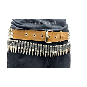 Bullet Belt .223 Caliber Nickel Shell Nickel Tip Defused Dummy Black Link 42" 90 Bullet Link
