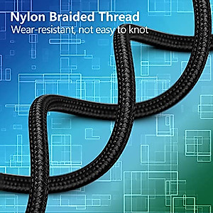 Replacement Cable for Sennheiser HD598 HD558 HD518 HD579 HD599 HD569 HD598 Cs, ATH-M40x ATH-M50x ATH-M70x Headphones Cord, 6.5 Feet/2.0 M 3.5mm to 2.5mm Headphone Audio Cable Nylon Braided Wire-Black