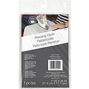 Dritz Clothing Care 82442 Pressing Cloth, 11-Inch x 28-Foot , White, 11" x 28" (27.9 cm x 71.1 cm)
