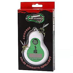 Solar Ultrasonic Outdoor Mosquito Repellent Bug Zapper Outdoor with Compass, Zapper Mosquito Can be Hung Zapper Electronic Insect Killer Design for Camping, Mountaineering, Picnic, Cycling