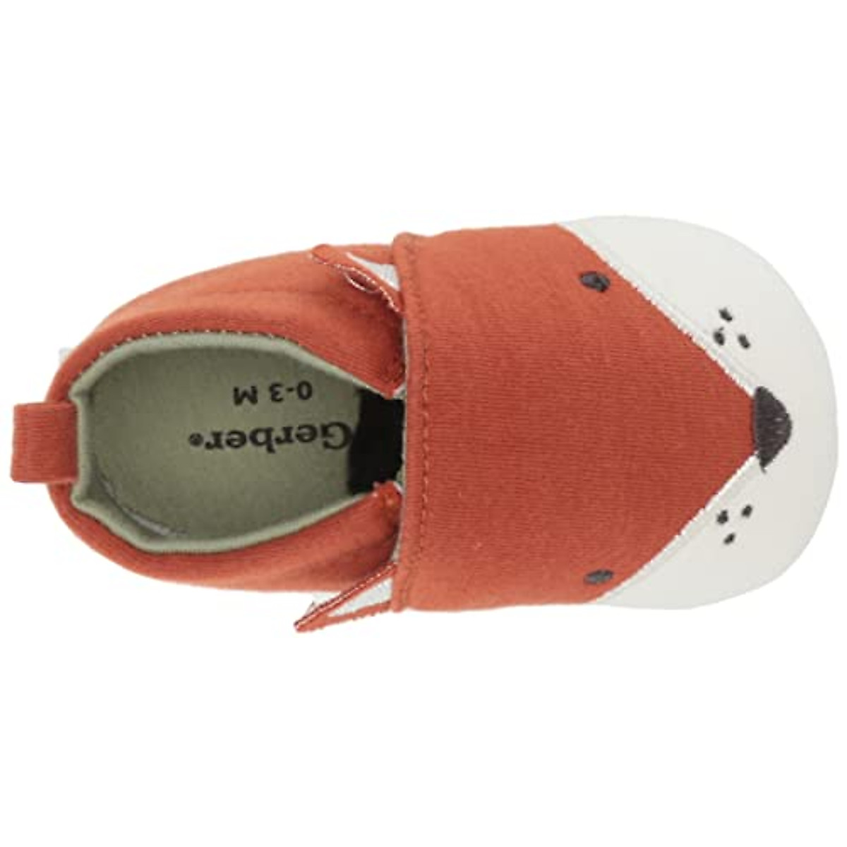 Gerber Baby Moccasins Crib Shoes Newborn Infant Neutral Boys Girls, Fox Orange, 0 3 Months Unisex