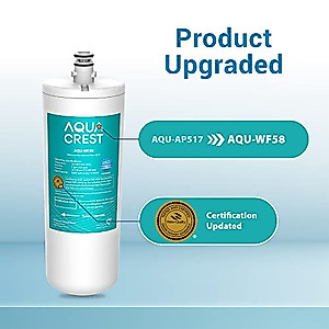 AQUACREST AP517 Under Sink Water Filter, Replacement for Aqua-Pure® AP517, AP51711, AP510, AP517EA (Pack of 1), Model No.AQU-WF58, Package May Vary