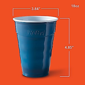 Hefty Marine Blue 18 Ounce Party Cups, 120 Count