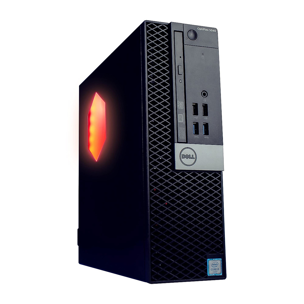 Dell OptiPlex 5040 Desktop Computer PC w/RGB Lighting, Ultra-Fast Intel i5, 16GB DDR4 RAM, 500GB SSD, DVD, WiFi, Dual 19 Monitors (Brands Vary), Windows 10 Pro (Renewed)