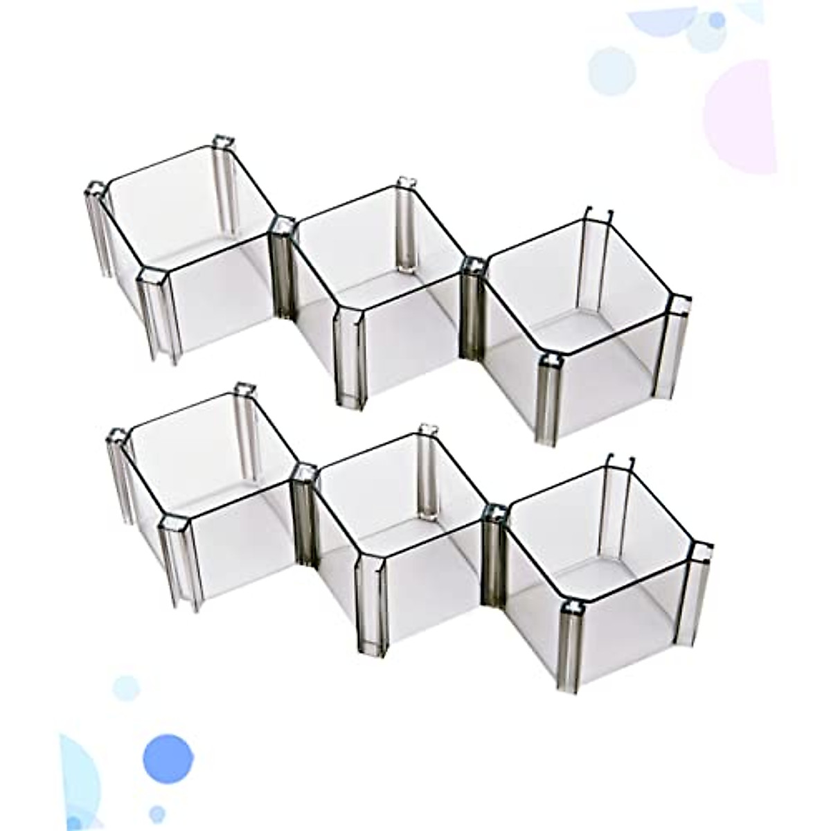 Zerodeko Desk Drawer 12 Pcs Plastic Organizer Box Underwears Storage Box Desk Storage Holder Desk Storage Box Storage Container Bra Sock Travel Grey Partition Socks Storage Container