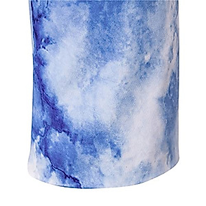 B-38 Royal Blue Tie Dye Work Office Blazer Uniform Outerwear for Man Winter Fall Floral Graphic Blazer Coats Man Button 2024 Clothes Country Concert Y2K K5 XXL