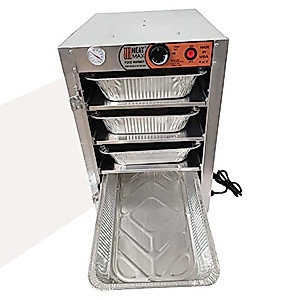 HeatMax 162224 Acrylic Door Party Catering Full Size 3.25" Tall Pans Hot Box Food Warmer, NSF/UL Certified Great for Schools and Churches - Made in USA with Service and Support