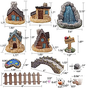 BEZALEL Fairy Garden Accessories - Upgrade Fairy Garden Kit Fairy Garden Supplies Miniatures Figurines for Micro Landscape Plant Pots Bonsai Craft Decor Terrarium Decor - Fairy Garden Decor 25pcs