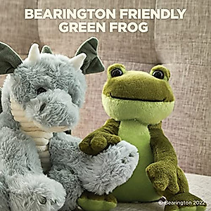 Bearington Ribbity Plush Frog Stuffed Animal, 8.5 Inches