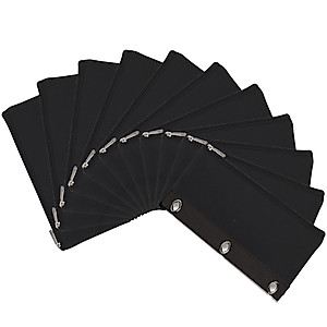 Pencil Pouch for 3 Ring Binder Bulk Pencil Bags with Zipper, Large Binder Pencil Pouch Bundle for School, Offices, Budgeting (96 Pencil Cases in Black)