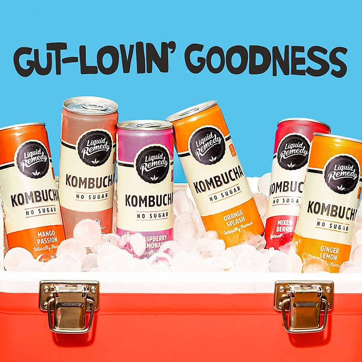 Remedy Kombucha Tea Organic Drink - Sugar Free, Keto, Vegan & Gluten Free - Sparkling Live Cultured, Long-Age Brewed Beverage - 6 Flavor Variety Pack - 8.5 Fl Oz Can, 24-Pack