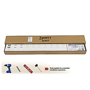 Zippity Outdoor Products ZP19037 No Dig Baskenridge Semi-Permanent Vinyl Fence, White (36in H x 42in W)- (Pack of 2)