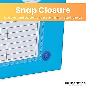 1InTheOffice Index Card Holder 4x6 , Index Card Case, Assorted Colors (4 Pack)