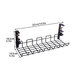 MSUIINT Under Desk Storage Shelf, Under Table Baskets Under Cabinet Organizer Holders, Under Desk Drawer Space Saving, Wire Rack For Hanging Storage Trays With Liner For Kitchen Desk Pantry Cabinet