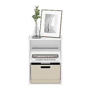Furinno Luder Bookcase / Book / Storage, 2-Tier, White