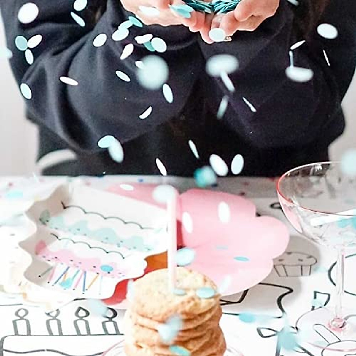 Huge Birthday Coloring Banner - 36 x 72 Inches Giant Paper Coloring Poster Paper Tablecloth for Kids Parties